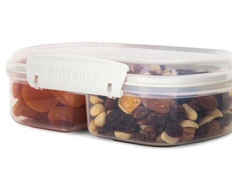 Sistema 630mL Bake It Split Container Clear White Great Daily Deals