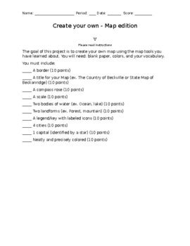 Create Your Own Map Edition By Alissa Beck TPT