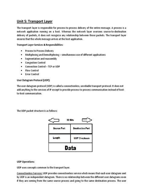 unit 5 transport layer pdf transmission control protocol port