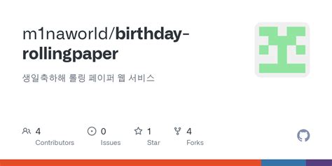 Github M Naworld Birthday Rollingpaper