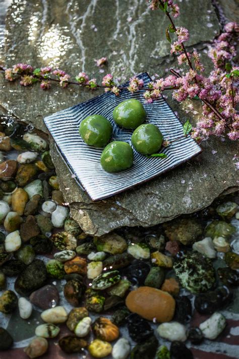 雨中水面上的青团和桃花 包图企业站
