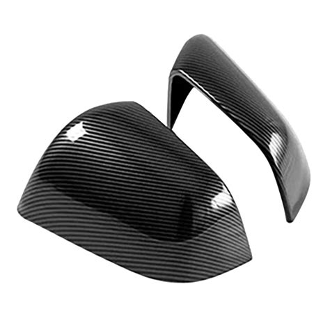 Atv Rv 오토바이자동차 탄소 섬유 후면 보기 사이드 미러 커버 트림 프레임 테슬라 모델 Y용 캡 티몬