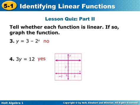 Chapter 5 Identifying Linear Functions Ppt Physics Science