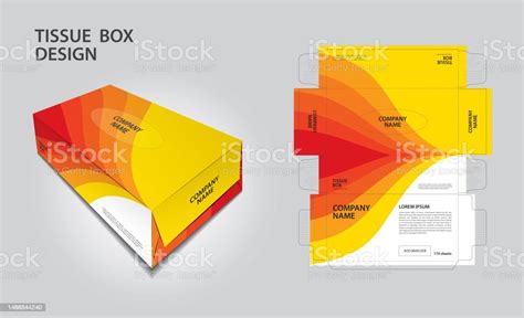 기하학적 배경 상자 모형 3d 상자에 티슈 상자 포장 디자인 텍스트와 로고를 배치하고 인쇄 할 준비가되었습니다 제품 디자인 라벨