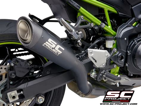 SC Project S Muffler Titanium Matt Black Painted With Carbon Fiber End Cap Slip On Exhaust For