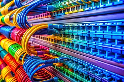 intricate web of connection a colorful data center cable network unveiling the complexities of