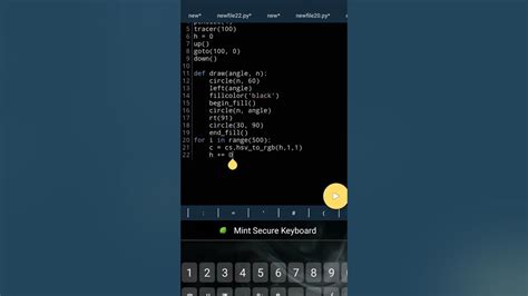 Python Turtle Graphic Design🐢 Coding Status 😍😜 Shorts Programming
