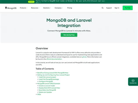 Laravel Mongodb By Mongodb A Laravel Template Built At Lightspeed