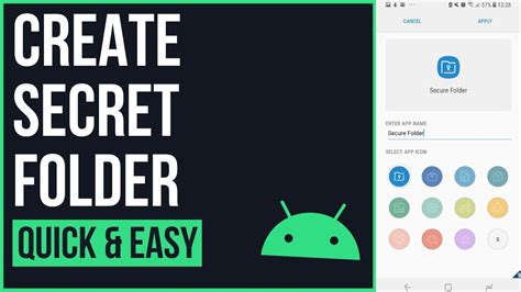 How To Create SECRET FOLDER On Android YouTube