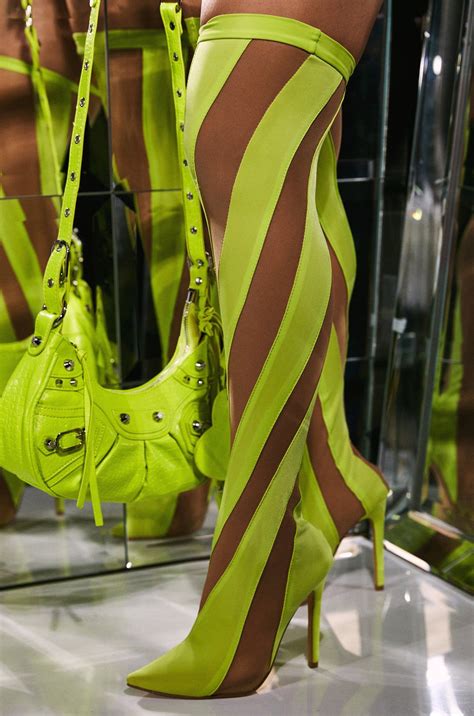 Miss Lola Lime Over The Knee Heel Boots Fashion Shoes Womens Thigh