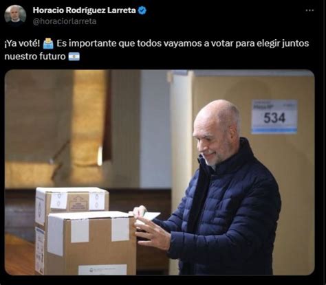 Horacio Rodríguez Larreta Votó Y Le Envió Un Mensaje A La Población