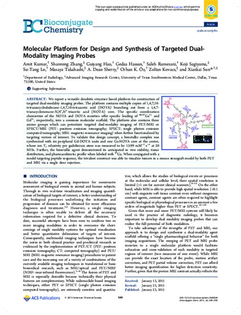Pdf A Molecular Platform For Design And Synthesis Of Targeted Dual