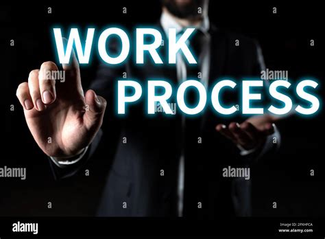 Sign Displaying Work Process Internet Concept Standard Procedures How To Handle A Particular