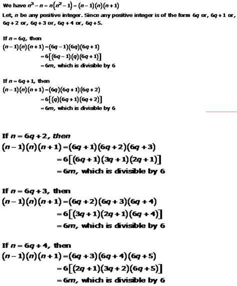 Prove That N3 N Is Divisible By 6 For Every Possible Value Of N