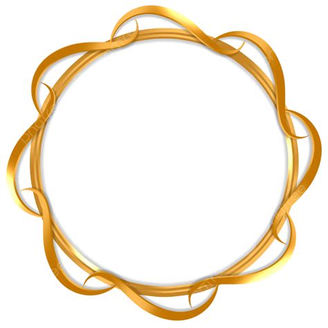 Marco De Círculo Dorado Estético Con Adorno Png Dibujos Marcos Dorado
