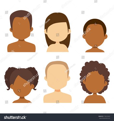 Default Avatar Faceless Male Female People Vector De Stock Libre De Regalías 718233424