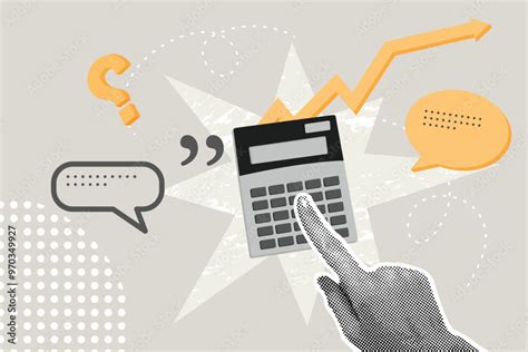 Trendy Halftone Collage Concept Of Accounting Management Business