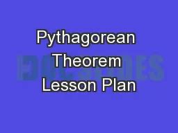 Ppt Pythagorean Theorem Lesson Plan