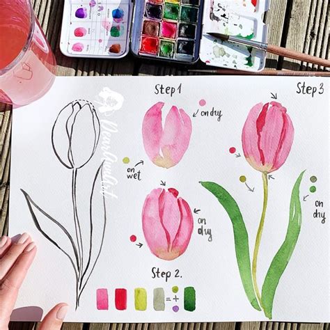 Anna Koliadych On Instagram Hi 🥰lets Paint More Flowers 🌷 Today Its