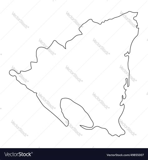 Highly Detailed Nicaragua Map With Borders Vector Image