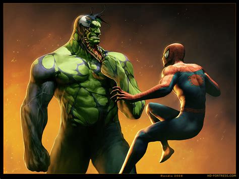 Venom Hulk Vs Spiderman By Shawzee On Deviantart