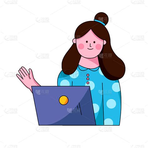 卡通感女性元素贴纸