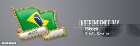 브라질 해피 인디펜던스 데이 인사말 카드 배너 벡터 일러스트 3차원 형태에 대한 스톡 벡터 아트 및 기타 이미지 3차원 형태 7 공휴일 Istock