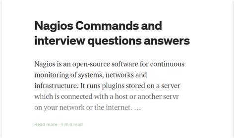 Nagios Commands And Interview Questions Answers By Deepak Raghunath Raut Medium