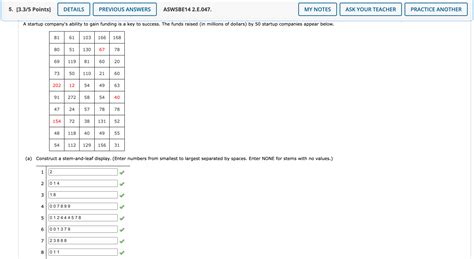Solved 5 335 Points Details Previous Answers Aswsbe14