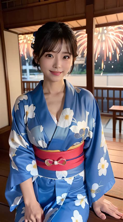 Araffe Dressed In A Kimono Sitting On A Wooden Table SeaArt AI
