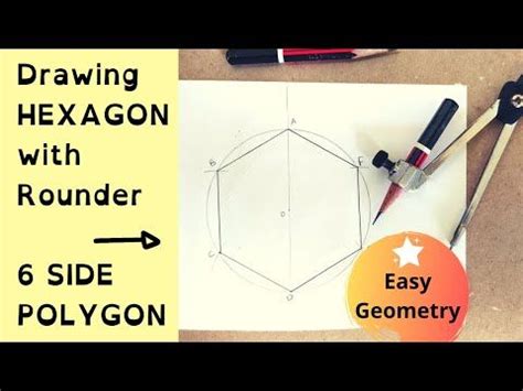 How To Draw Hexagon With Rounder Sides Easy Geometry Tutorial Draw A Hexagon Hexagon