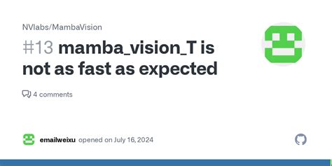 Mamba Vision T Is Not As Fast As Expected Issue NVlabs MambaVision GitHub