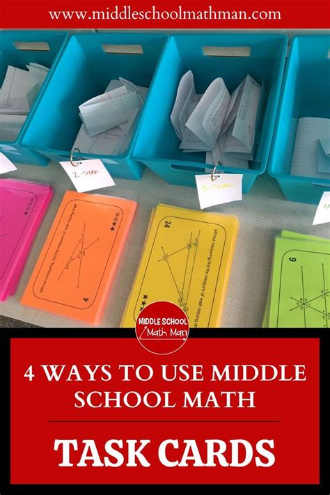 4 Ways To Use Task Cards In The Middle School Math Classroom Artofit