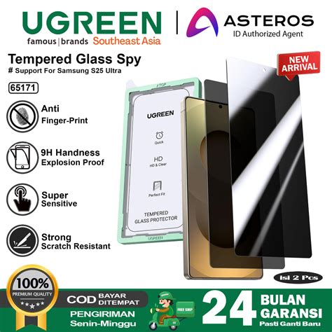 Jual UGREEN Tempered Glass Anti Spy For Samsung S25 Ultra Full Cover HD