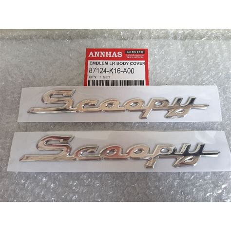 Jual Logo Timbul Emblem Scoopy 3D 2014 2016 Harga 65k Sepasang Kanan