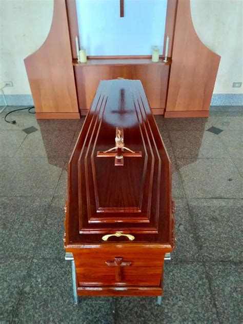 หีบศพคริสต์ ไม้สักแท้ ทรงหกเหลี่ยม เปโตร หีบศพคริสต์