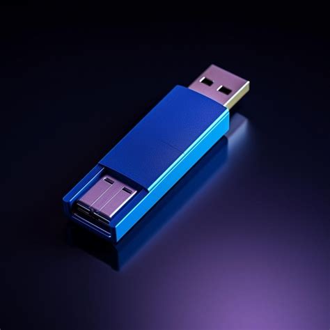 Premium Photo An Object Like An Usb Card In Blue