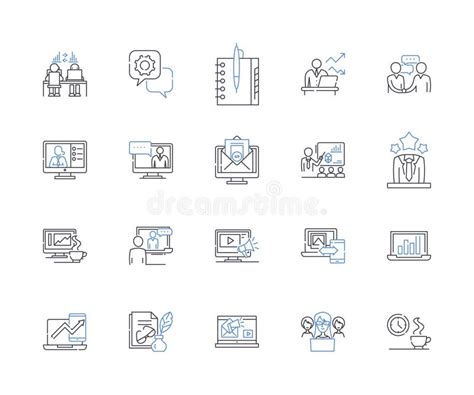 Collaboration And Teamwork Line Icons Collection Synergy Partnership