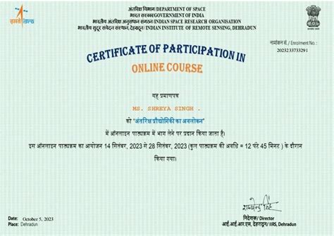 Shreya Singh On Linkedin Spacetechnology Onlinelearning Isro Iirs