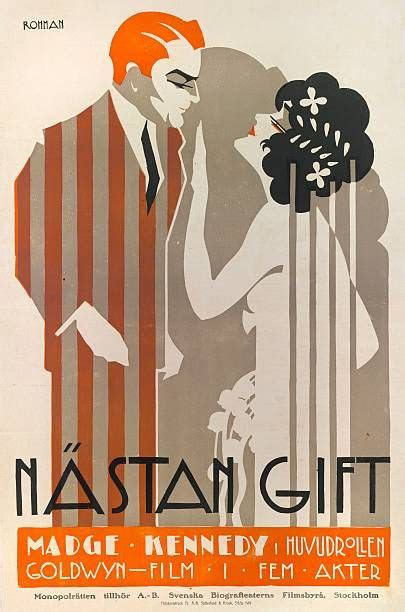 Nearly Married Swedish Language 1917 Poster Designed By Eric Rohman