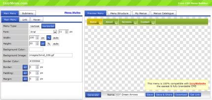 Izzymenu G N Rateur De Menus Css En Ligne