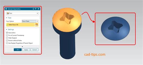 copying body face in nx cad tips