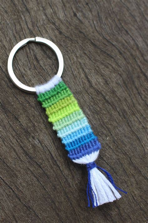 Reversible Blue And Green Handmade Keychain Artofit
