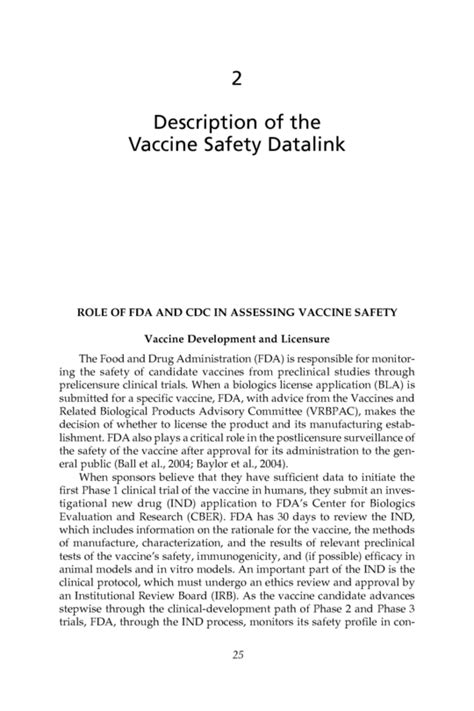 Description Of The Vaccine Safety Datalink Vaccine Safety Research Data Access And Public
