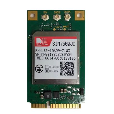 simcom sim7500jc mini pcie 4g lte cat 1 módulo completo de la banda