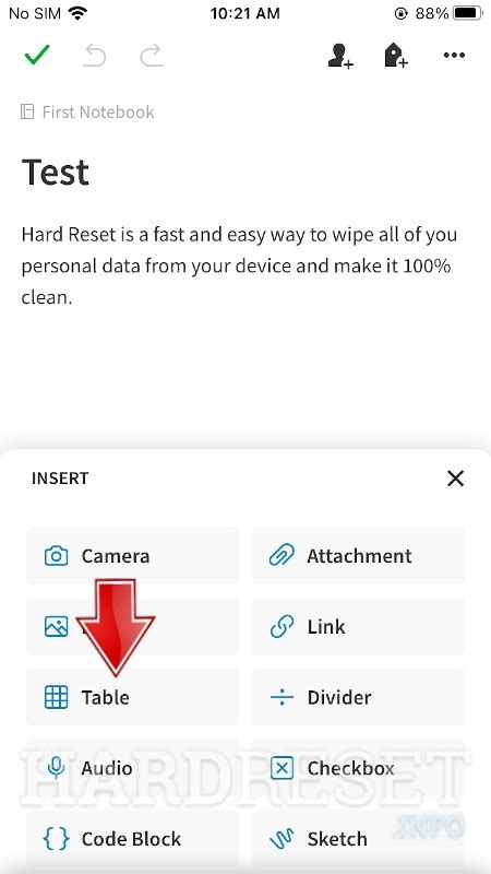 How To Insert Table To Note On Evernote HardReset Info