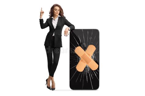 Cracked Screen Mobile Device Phone Repair Stock Image Image Of Black Screen