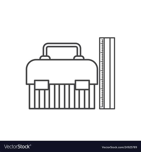 Construction Tool Box Isolated Icon Royalty Free Vector