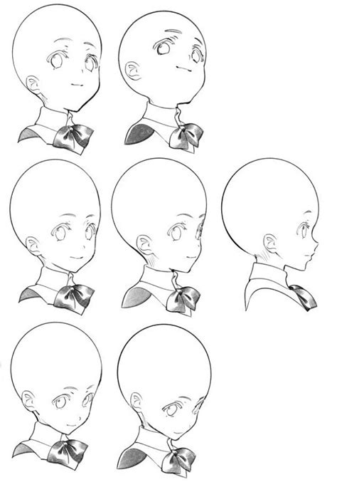 绘画参考 推主こよいみつき制作了头部和躯干的角度表，在画不同角度时非常有用 推特：o网页链接 花瓣网