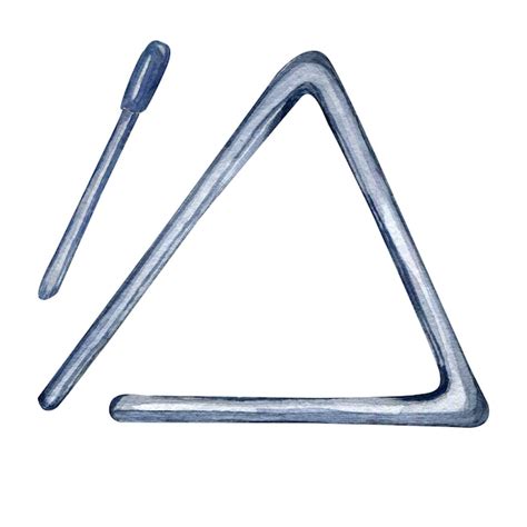 Premium Photo Triangle Percussion Musical Instrument Watercolor